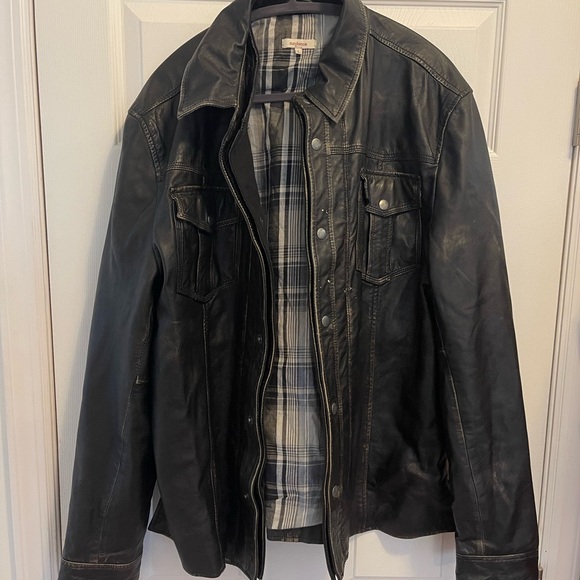 Sundance | Jackets & Coats | Mens Black Leather Jacket | Poshmark
